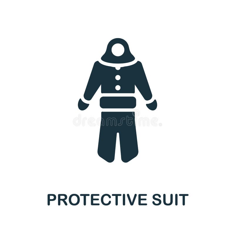 Protective Suit Icon. Monochrome Sign from Bioengineering Collection ...