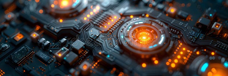 Protective Turquoise AI Atop Encrypted Tech Castle Stock Illustration ...