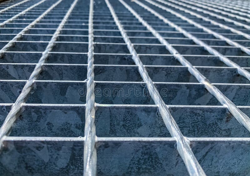 Protective Welded Metal Mesh of Ribbed Rods. Stock Image - Image of ...