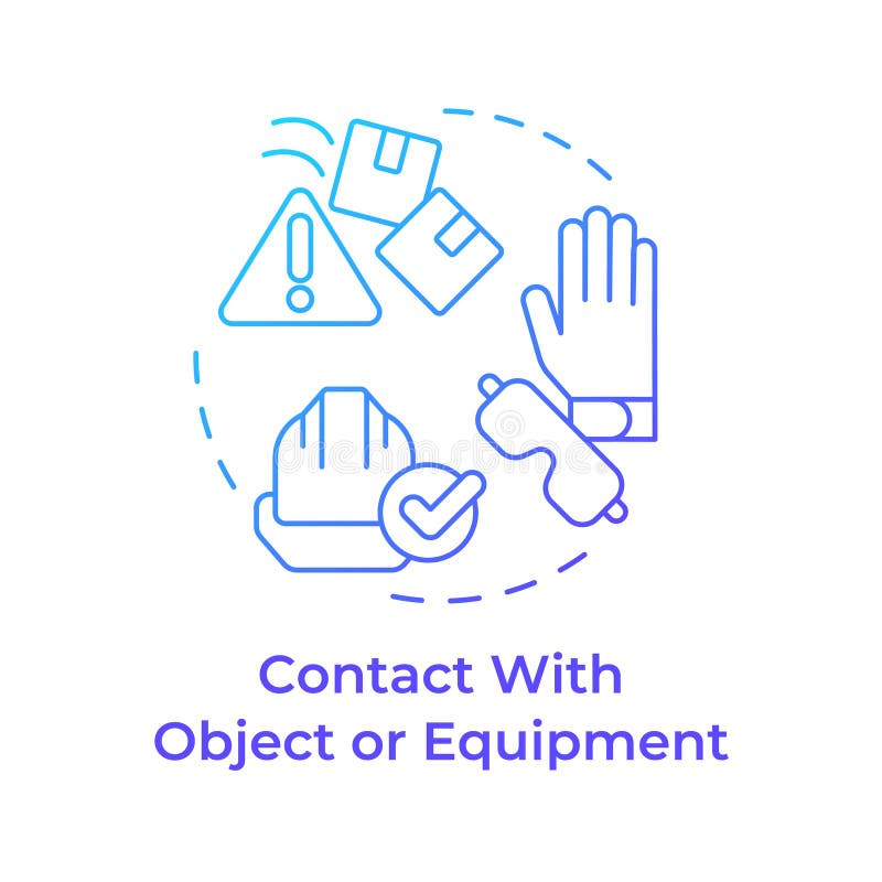 Protective Work Equipment Blue Gradient Concept Icon Stock Vector ...