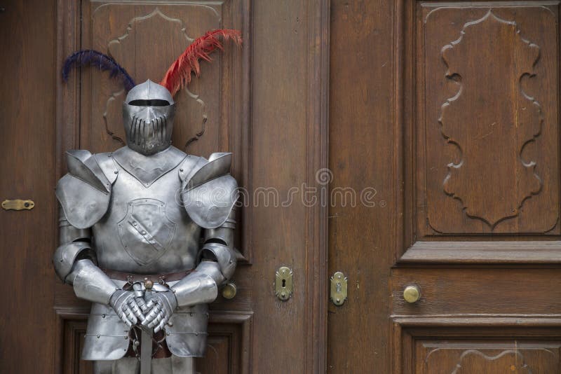 The Protector - Armoured Medieval Knight Standing in Front of an Old ...