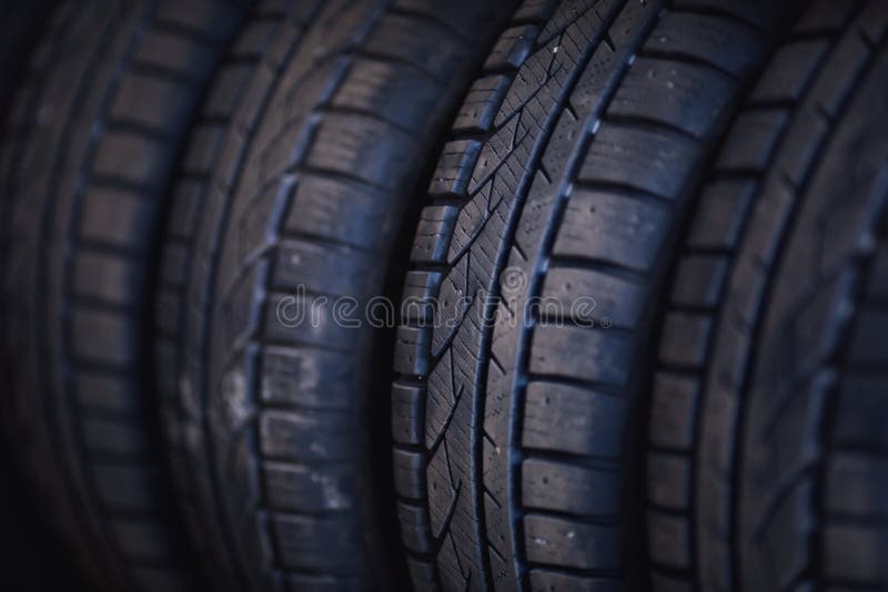 Protector of Automobile Tires. a Number of Automobile Tires Stock Photo ...