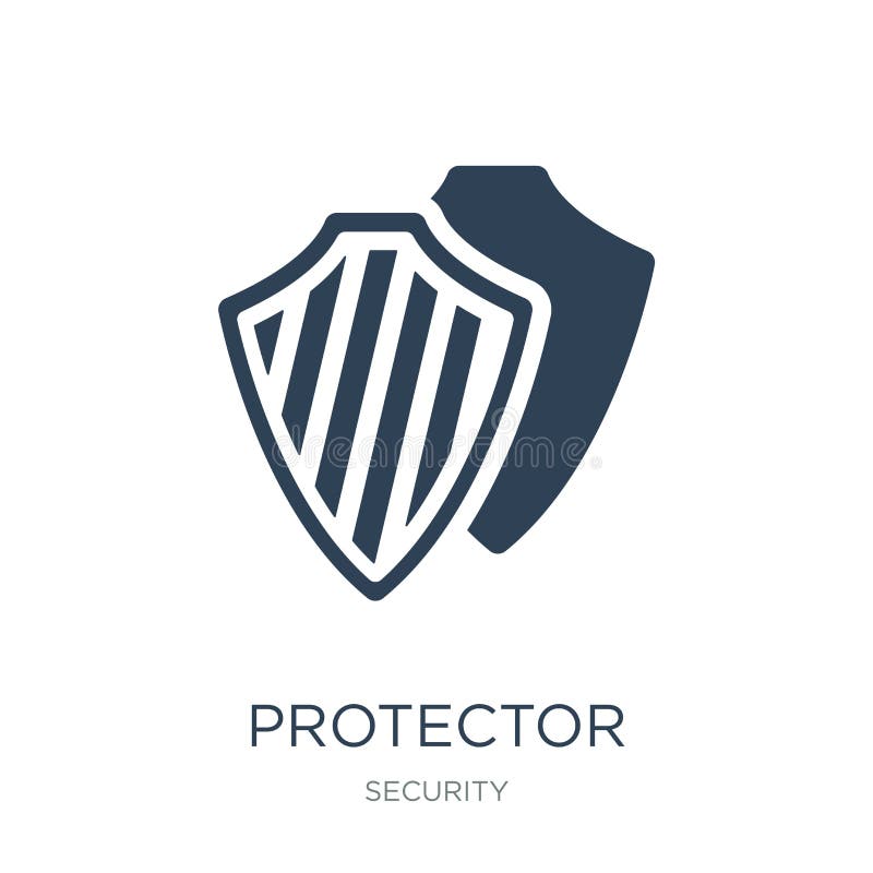 Protector Icon in Trendy Design Style. Protector Icon Isolated on White ...