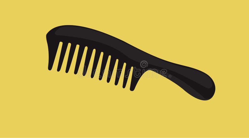 Illustration of a Plastic Comb Stock Vector - Illustration of ...