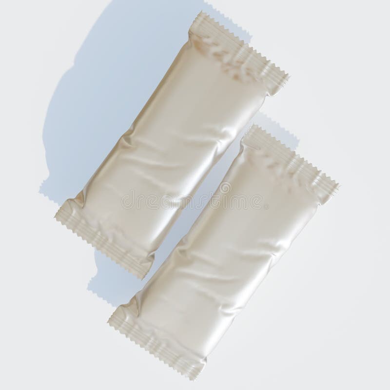 Protein Bar Packaging White Color and Realistic Render Stock ...