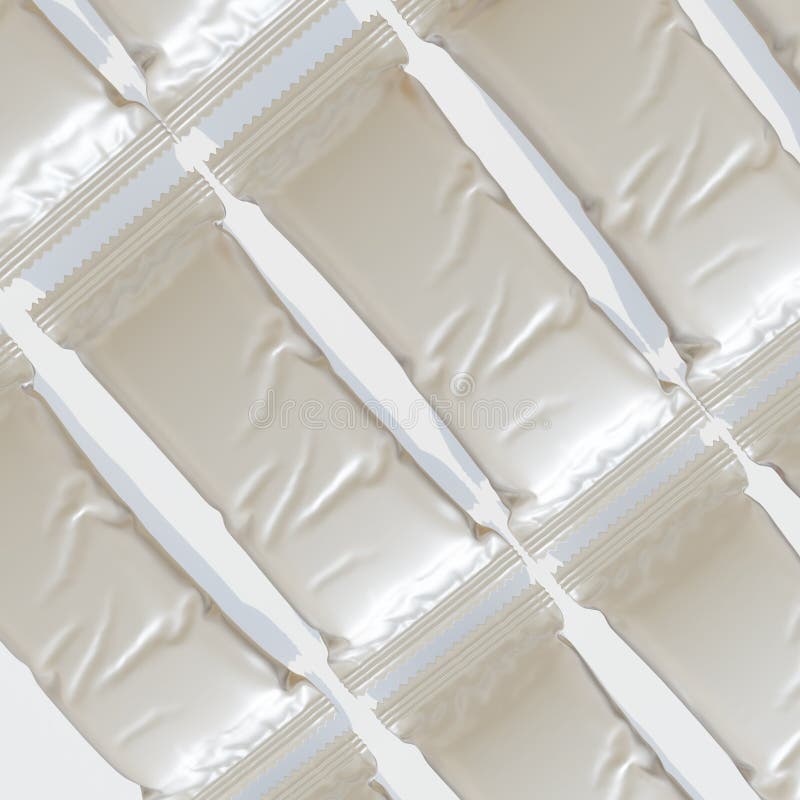 Packaging Sachet White Color Realistic Texture Stock Illustration ...