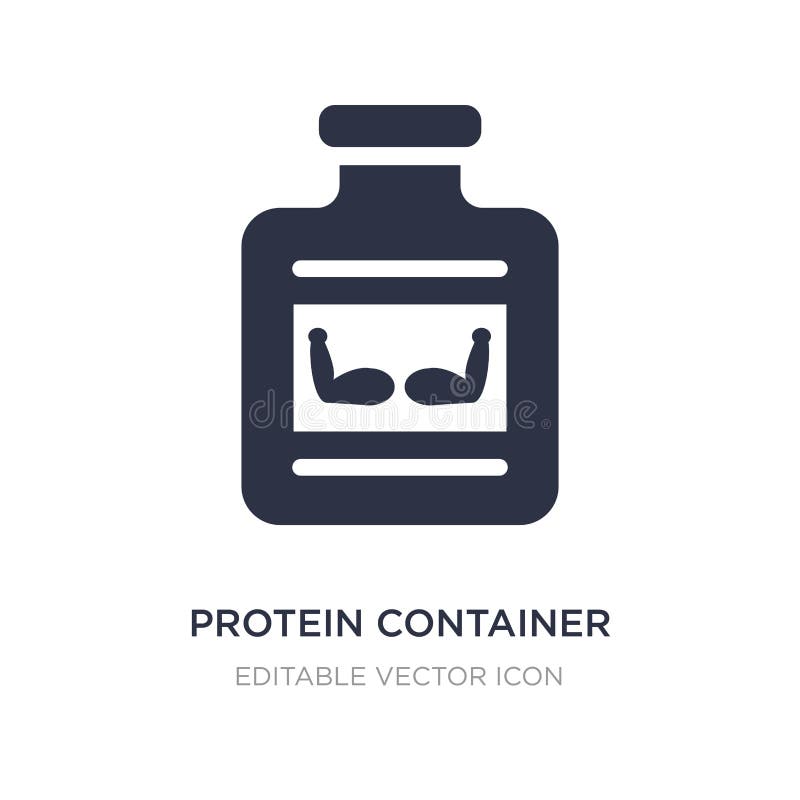 Protein Container Icon on White Background. Simple Element Illustration ...