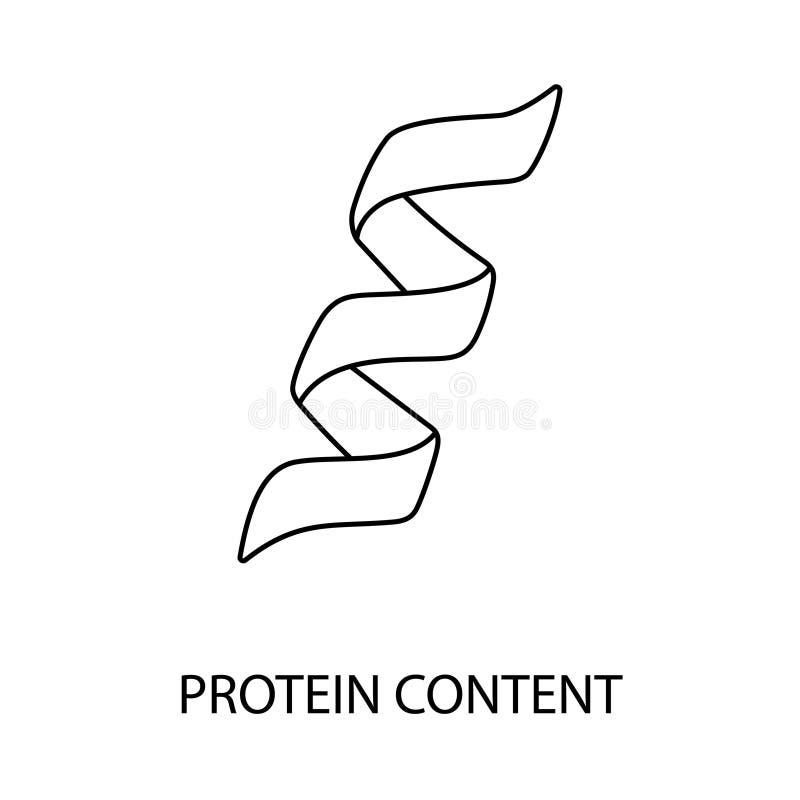 Protein Content Line Vector for Food Packaging Stock Vector ...