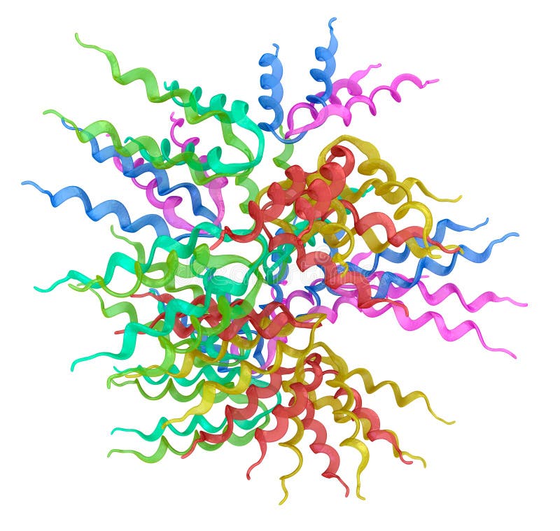 Protein 3D model stock illustration. Illustration of helix - 19182861
