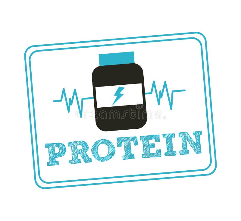 Protein design stock vector. Illustration of fitness - 46658405