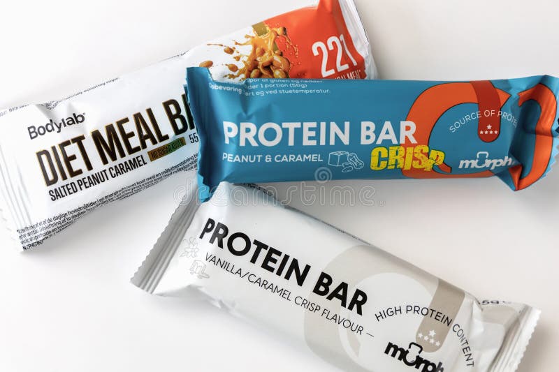 Protein Diet Bars for Athletes and Weight Loss. Editorial Stock Image ...