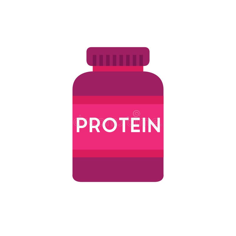 Protein Flat Icon, Vector Illustration Stock Illustration ...