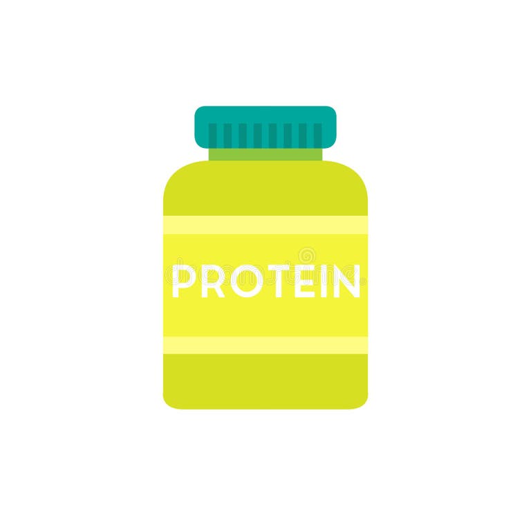 Protein Flat Icon, Vector Illustration Stock Illustration ...