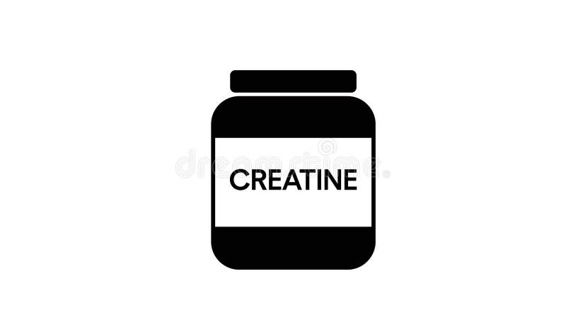 Vector Isolated Illustration of a Creatine Bottle. Stock Vector ...