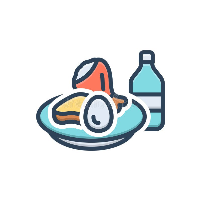 Color Illustration Icon for Protein, Healthy and Dieting Stock ...