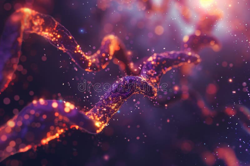 Protein Molecule Visualized in a Minimalistic Abstract Form, Ideal for ...