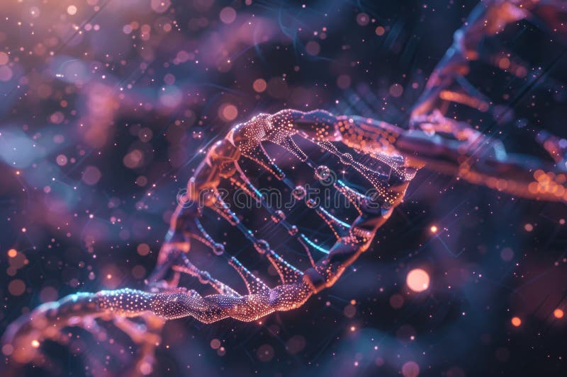 Protein Molecule Visualized in a Minimalistic Abstract Form, Ideal for ...