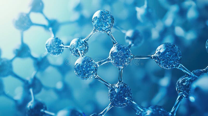 Protein Molecules Represented in a Scientific Illustration Stock ...