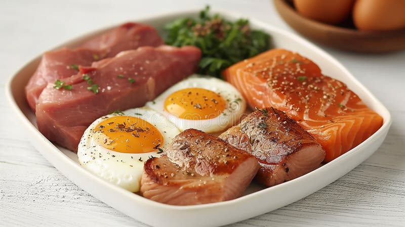 Protein plate stock illustration. Illustration of beef - 305163267