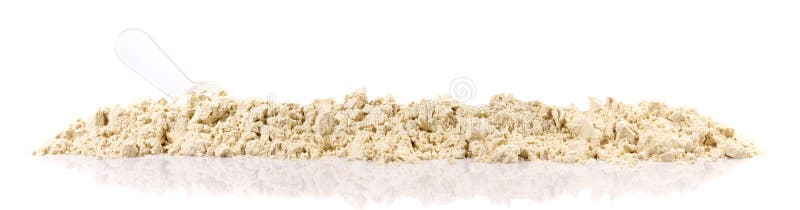 Protein Powder Banner Isolated on White Background Stock Image - Image ...