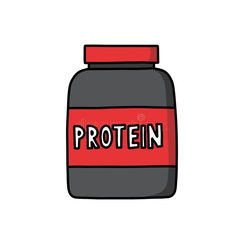 Protein Powder Doodle Icon, Vector Color Line Illustration Stock Vector ...