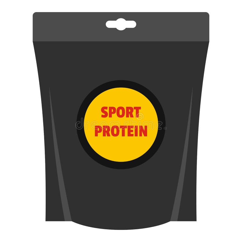 Protein Powder Icon, Flat Style. Stock Vector - Illustration of shaker ...