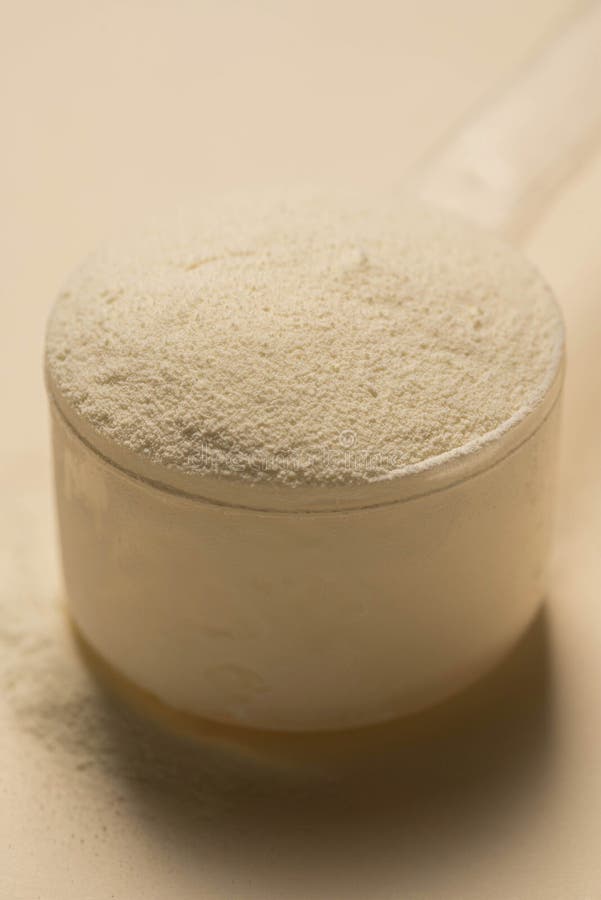 Protein Powder in a Measuring Scoop, Macro Photo Stock Photo - Image of ...