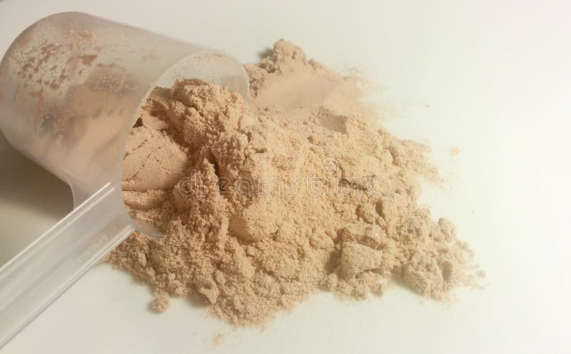 PRotein powder on plate stock image. Image of bodybuilding - 49562109