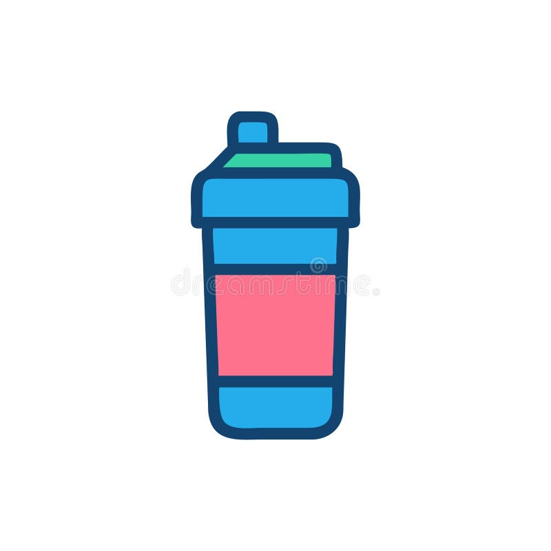 Protein Shaker Icon for Nutrition Stock Illustration - Illustration of ...