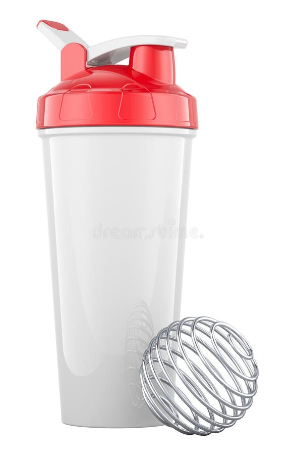 Protein Shaker with Spring Ball, 3D Rendering Stock Illustration ...