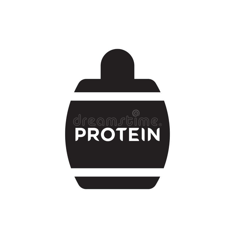 Proteins Icon Vector Sign And Symbol Isolated On White Background ...