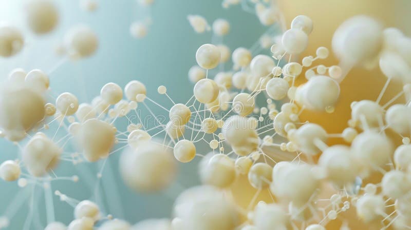 Proteomics Research Closeup Showing Cellular Structures and Protein ...