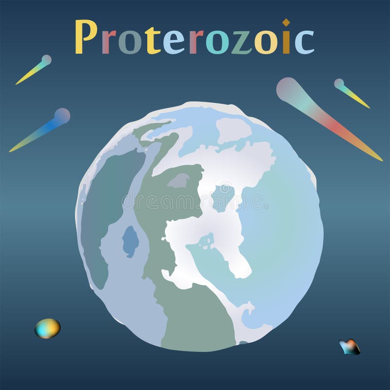Proterozoic in the History of the Earth. Stock Vector - Illustration of ...