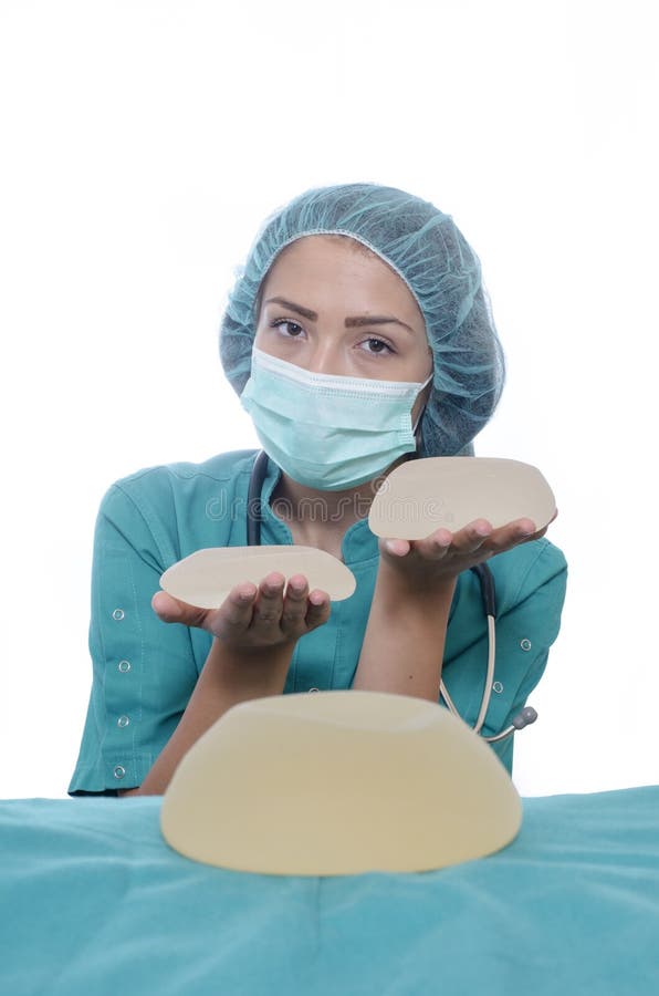 Protesi Del Seno Del Silicone Fotografia Stock - Immagine di medicina ...