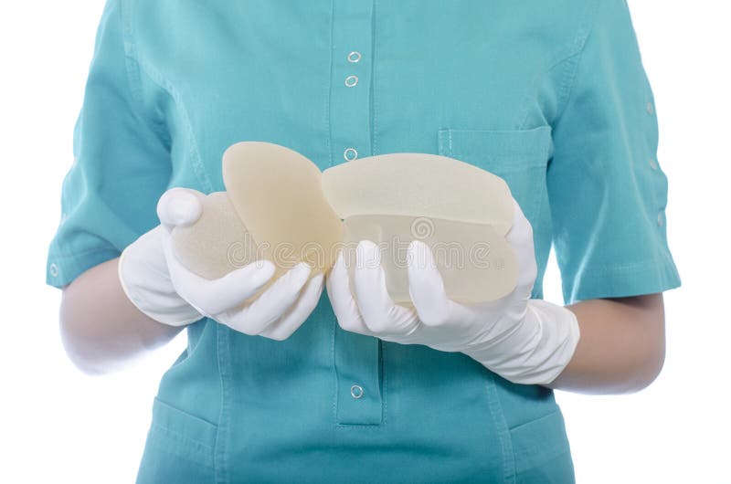 Protesi Del Seno Del Silicone Fotografia Stock - Immagine di medicina ...