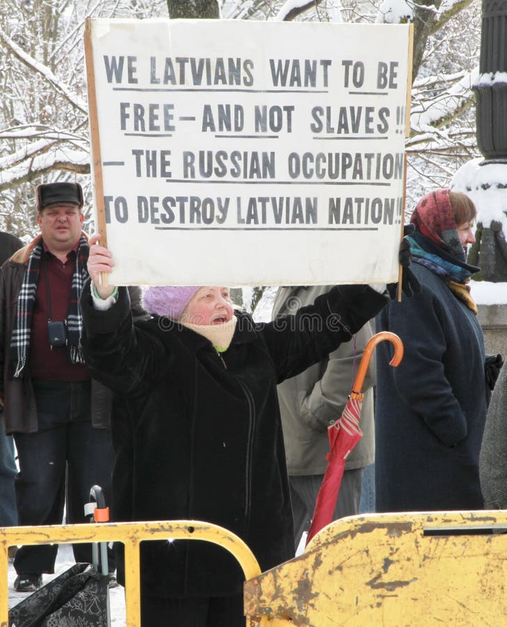 Protest editorial image. Image of latvian, march, protestant - 13456265
