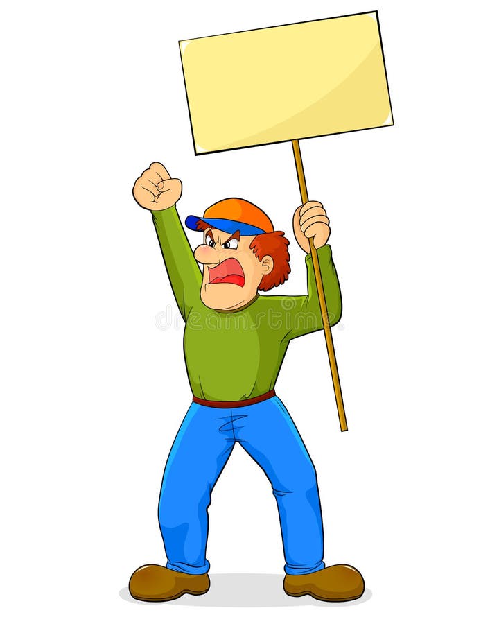 Protest stock vector. Illustration of protest, person - 22971427
