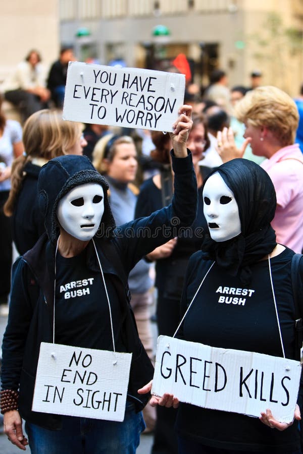 Protest editorial photo. Image of finance, protest, worry - 7354826