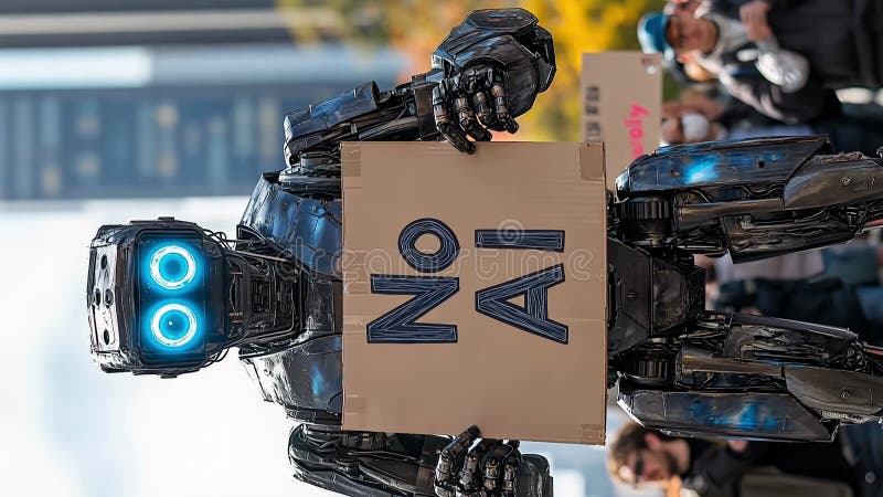 Protest Against Artificial Intelligence Sees Crowds and Robotic Figures ...