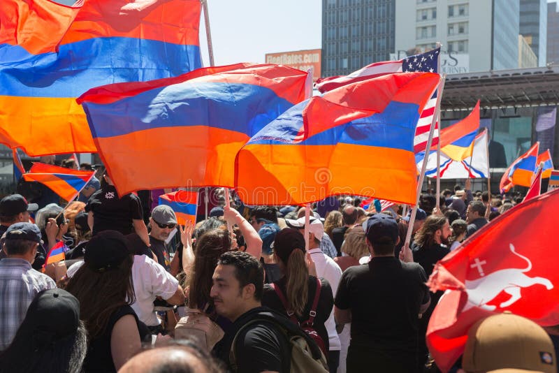 Protest at the Armenian Genocide Remembrance Day in Front of the ...