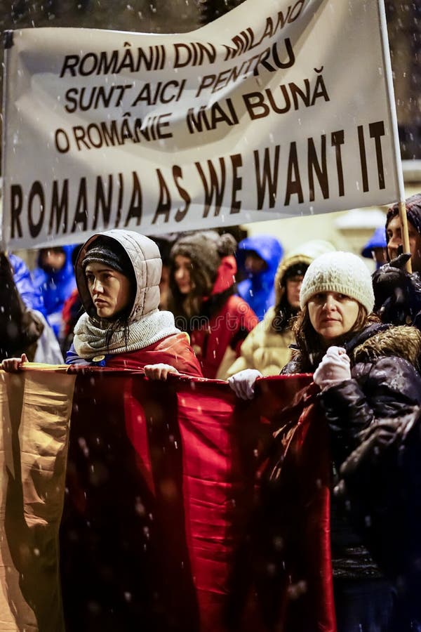 Protest in Bucharest, Romania Editorial Stock Photo - Image of ...