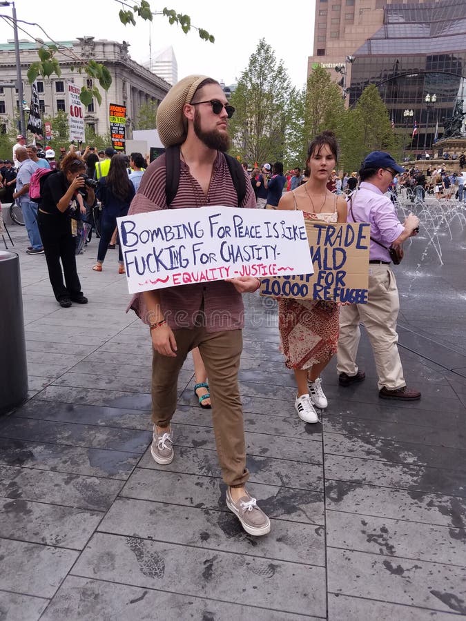 Protest in Cleveland during the Republican National Convention ...