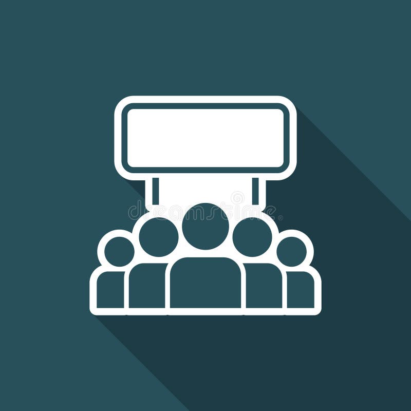 Protest Crowd - Vector Flat Minimal Icon Stock Vector - Illustration of ...