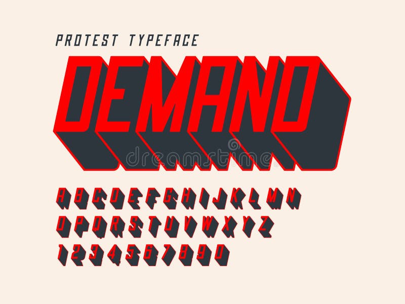 Protest Display Font Design, Alphabet, Character Set, Letters an Stock ... Protest Display Font Design, Alphabet, Character Set, Letters an Stock ...