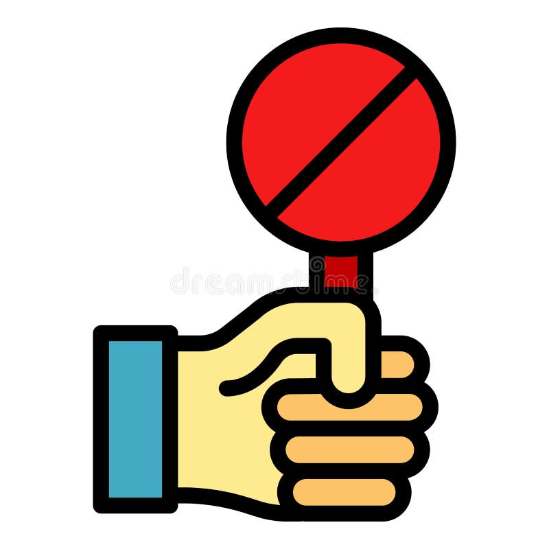 Protest Hand Icon Color Outline Vector Stock Vector - Illustration of ...