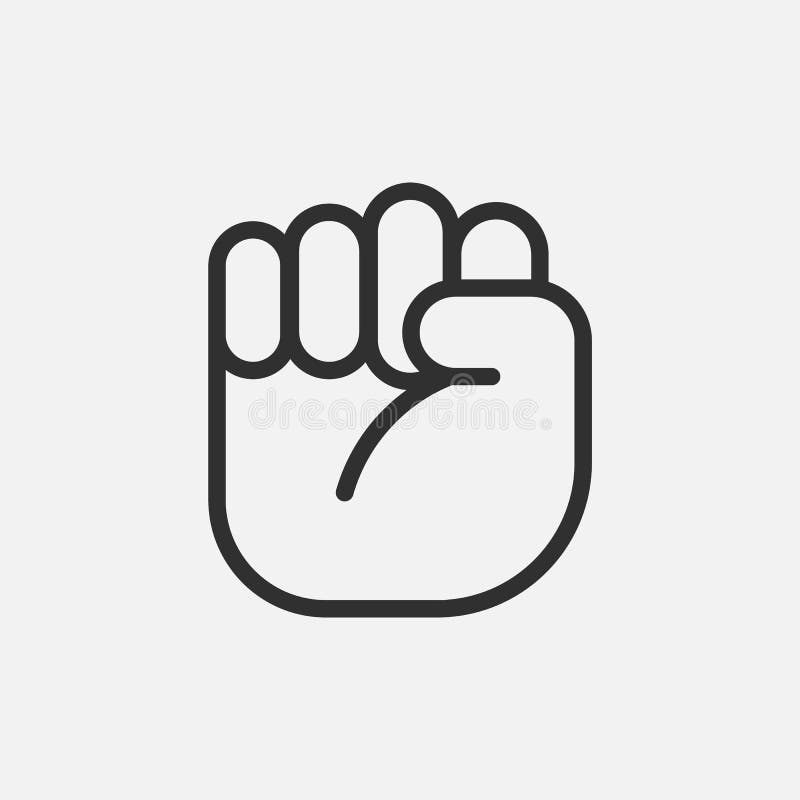 Protest Hand Icon Isolated on White Background. Vector Illustration ...
