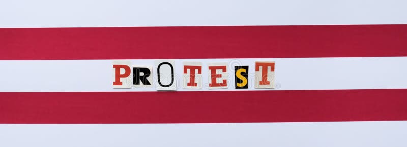 Protest Headline. Cut Out Colored Letters from Magazines and ...