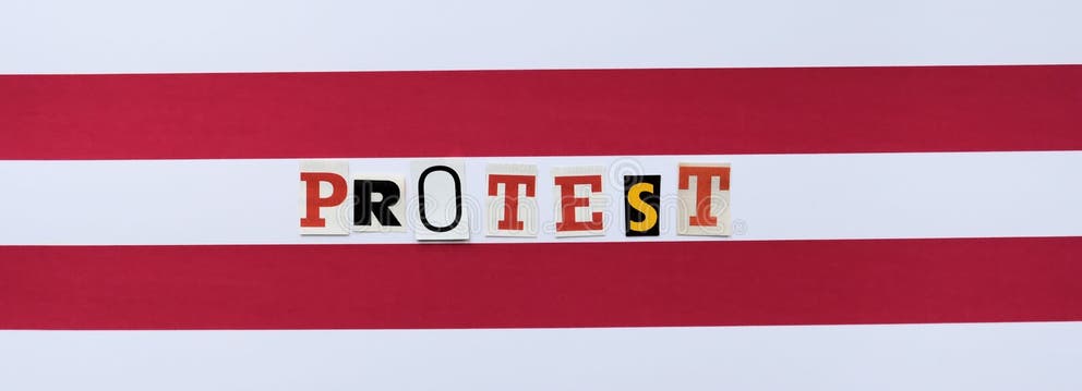 Protest Headline. Cut Out Colored Letters from Magazines and ...