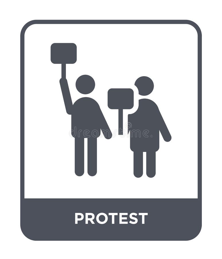 Protest Icon in Trendy Design Style. Protest Icon Isolated on White ...
