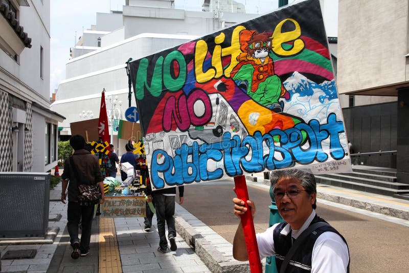 Protest in Japan editorial image. Image of matsumoto - 26698605